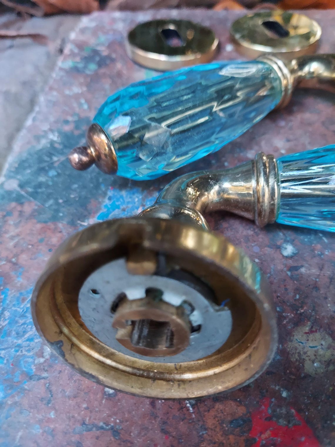 Aquamarine Crystal Handles - Etsy