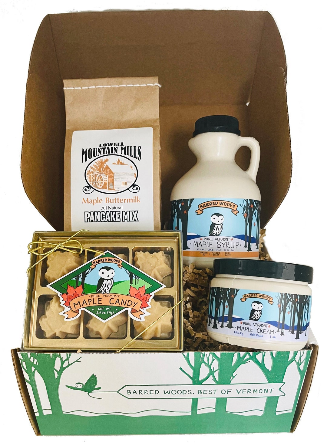 Perfect Maple Gift Set - Vermont Maple Gift Box: Maple Syrup Plus Maple ...