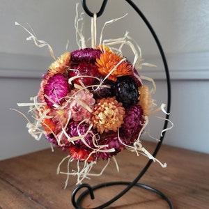 Dried Flower Ball Ornament * Strawflower Ornament * Natural - Etsy