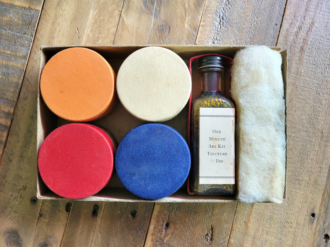 RARE! Vintage One Minute Sign Making Art Kit * 4 Powdered Colors ...