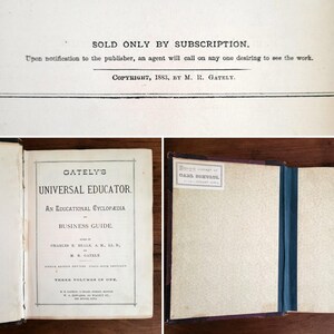 Antique Gately's Universal Educator 1883 Antique Encyclopedia - Etsy