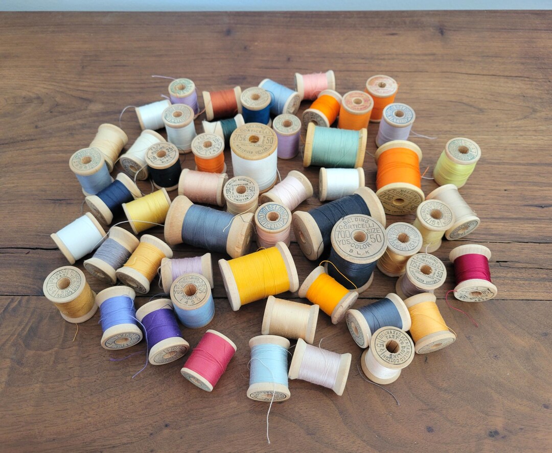 Vintage Belding Corticelli Thread Lot * Wooden Spools * Collectible ...