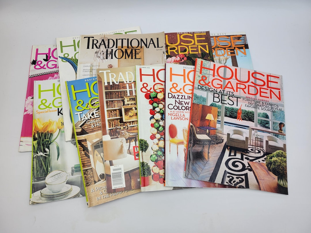 Lot of 11 Vintage Magazines: House and Garden, Traditional Home - Etsy