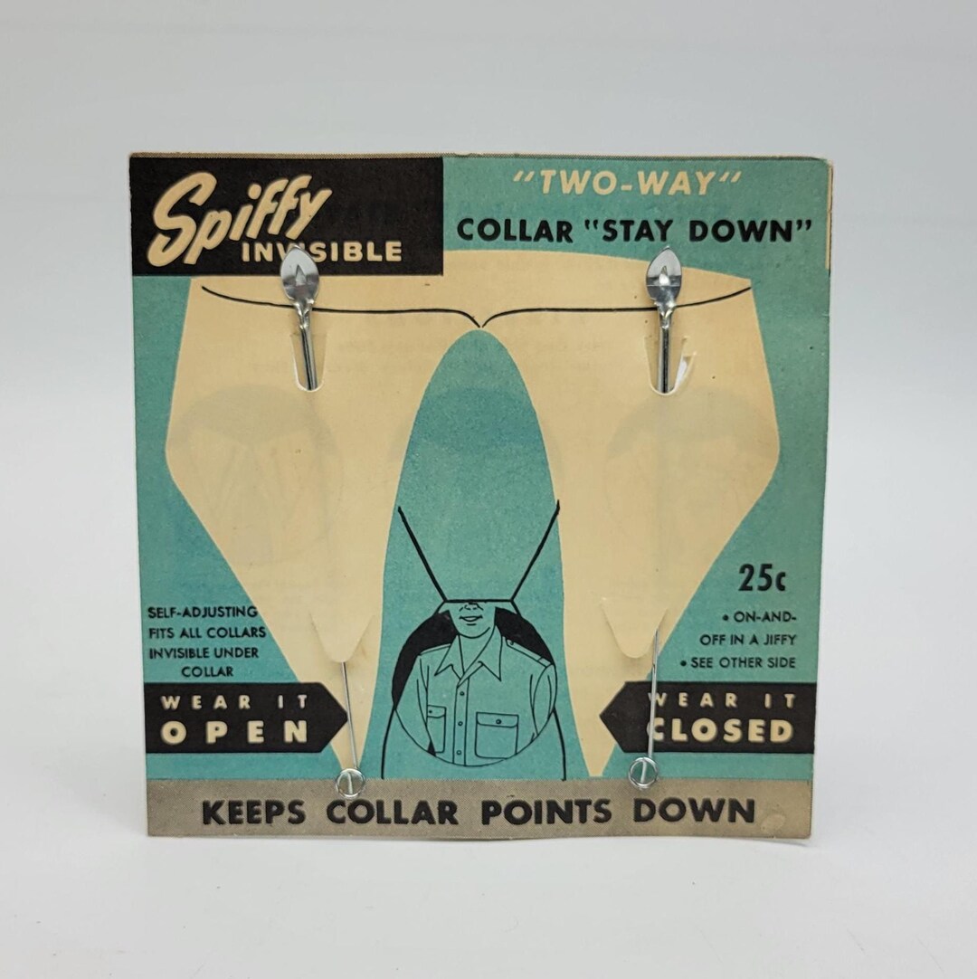 Vintage Spiffy Invisible Colar "stay Down" * Keeps Collar Points Down ...