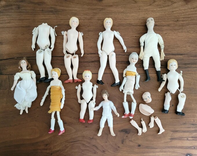 Lot of Vintage Porcelain Miniature Doll Parts * DIY Project - Etsy