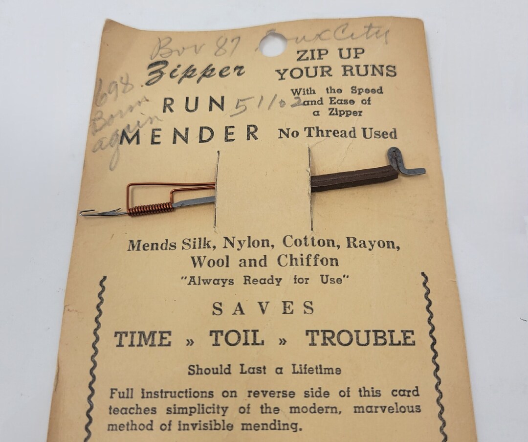 Vintage Mender for Early Nylon Stockings Zipper Run Mender - Etsy