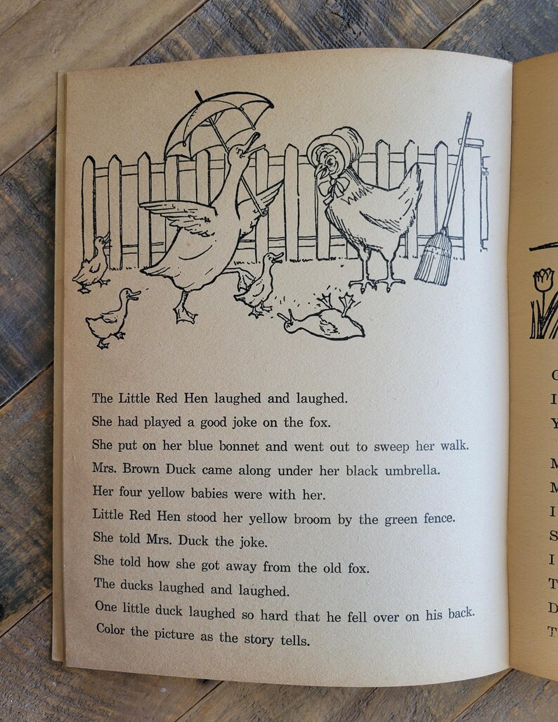 1940s Read Draw and Color * Unused * Vintage Coloring Book * Eileen Fox ...