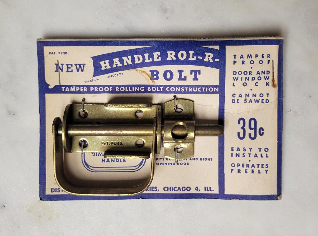 Vintage Handle Bolt: Tamper Proof Door & Window Lock - New Old Stock - Etsy