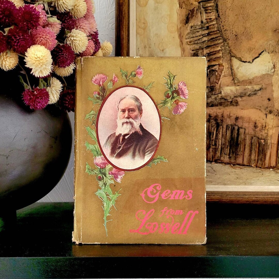 Gems From Lowell * Illustrated Poetry Book * Gift Book * Color Flower ...