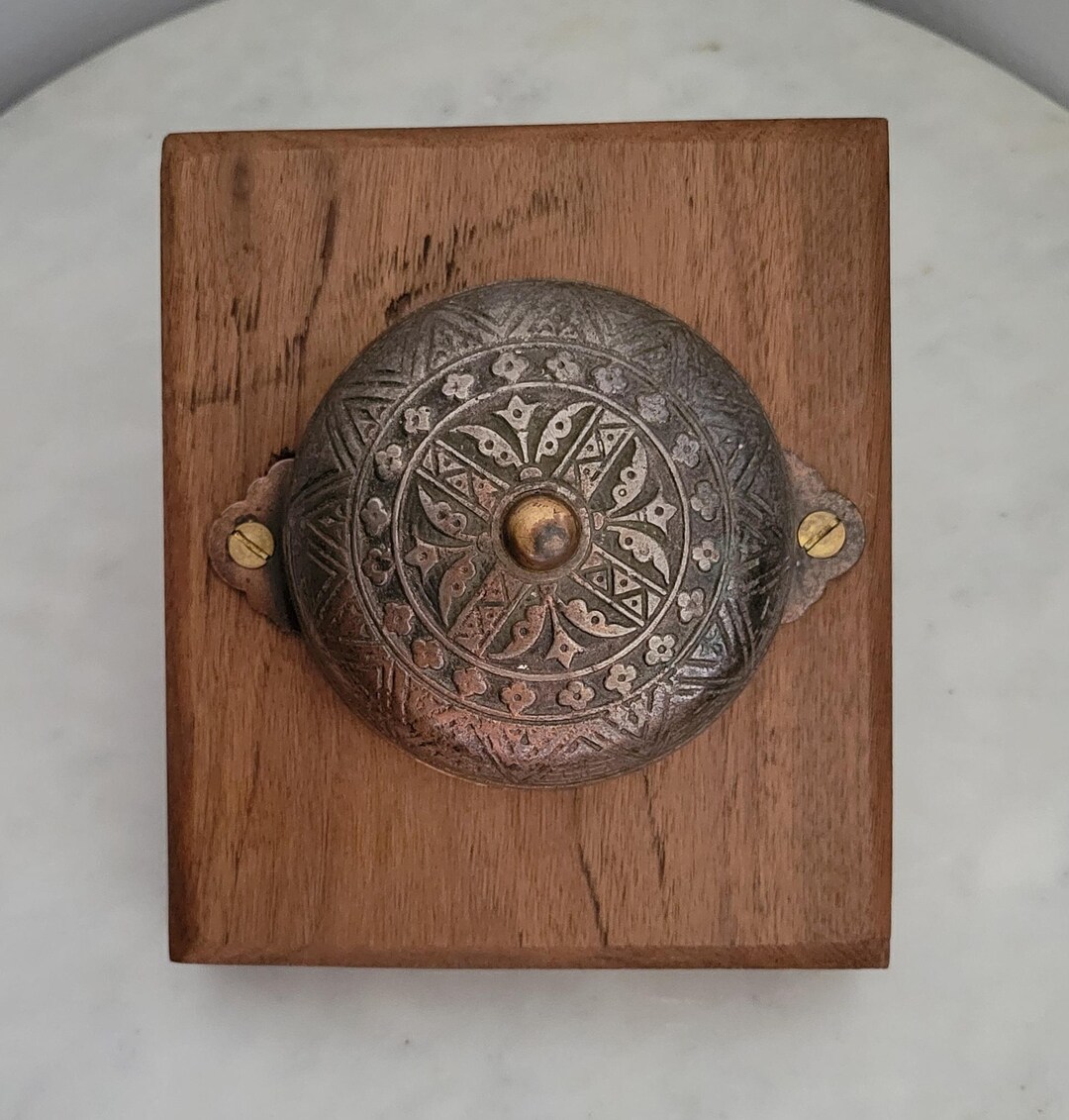Victorian Eastlake Style Mechanical Cast Iron Twist Doorbell * Antique ...
