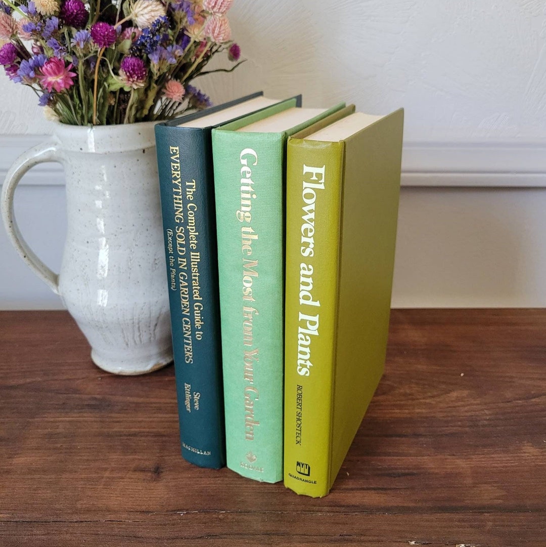 Vintage Gardening Books * Instant Library * Green * Home Decor ...