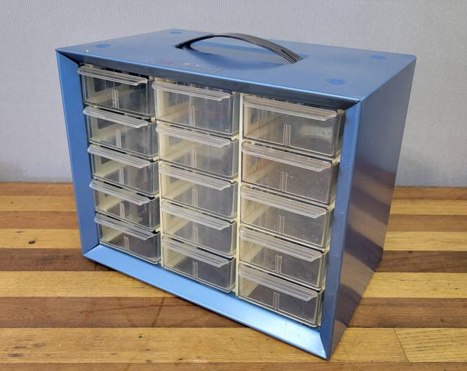 Vintage Akro-mils Metal Storage Small Part Organizer W 15 Drawers - Etsy