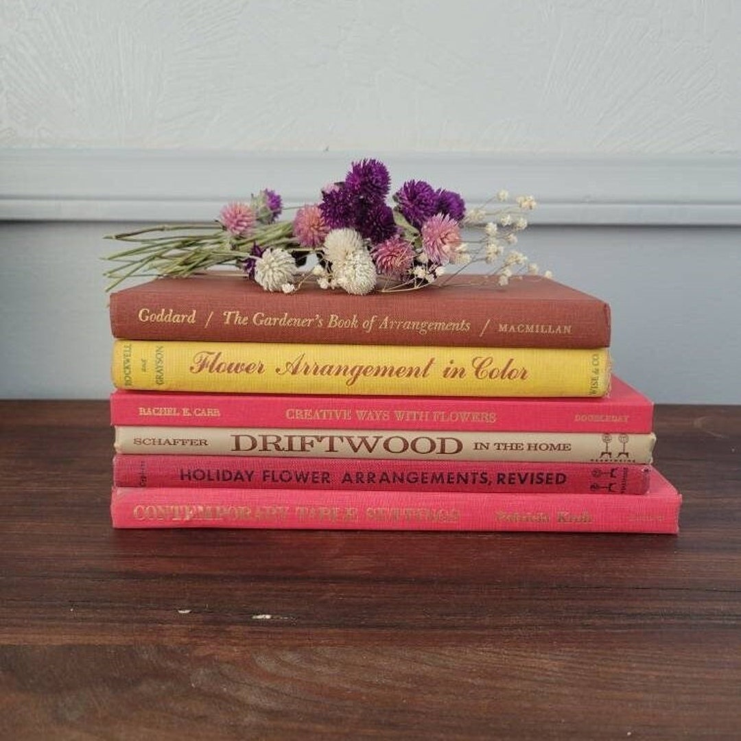 Lot of Vintage Flower Arrangement Books Instant Library Home Accents - Etsy