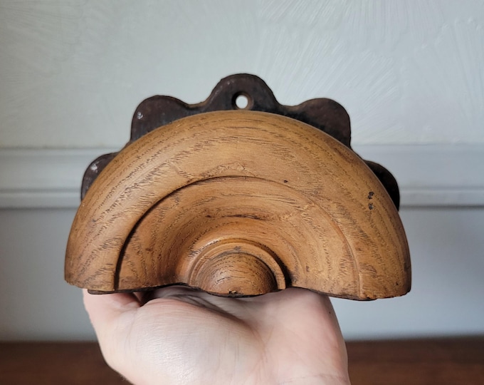 Antique Cast Iron Wood Bridle Reins Strap Hook Wall Mount Hanger ...