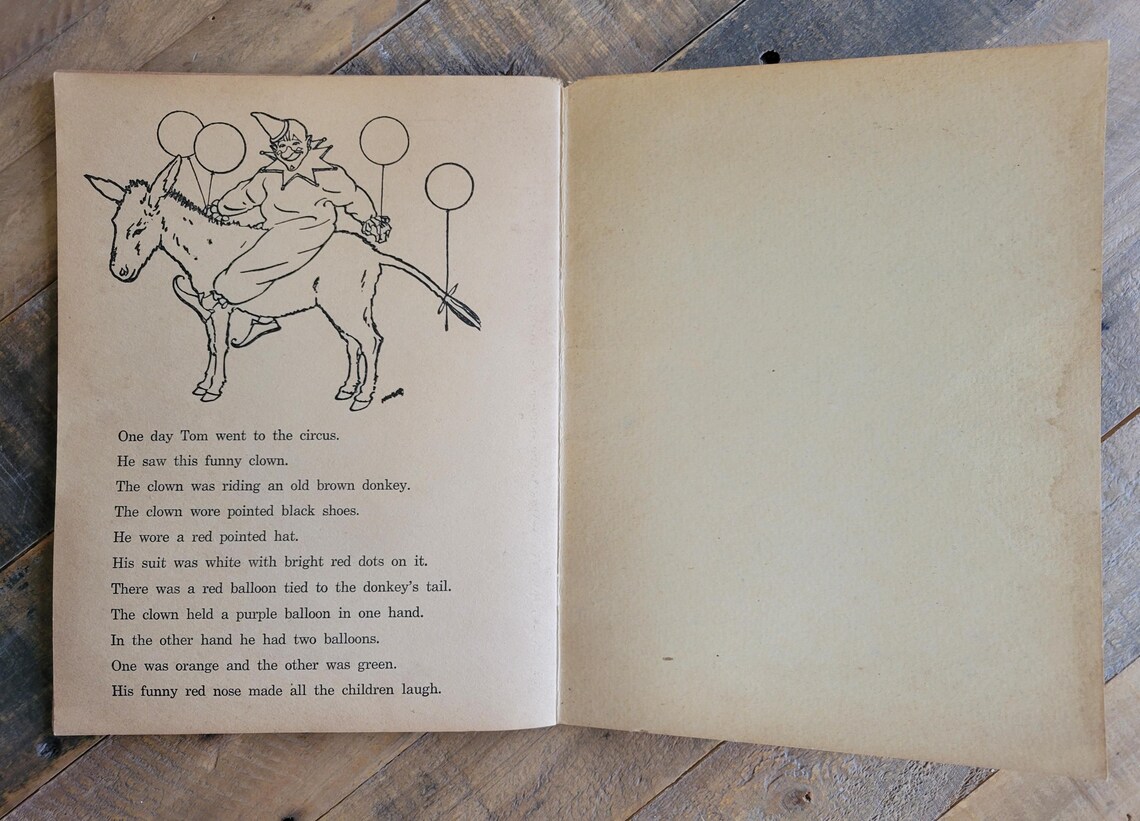 1940s Read Draw and Color * Unused * Vintage Coloring Book * Eileen Fox ...