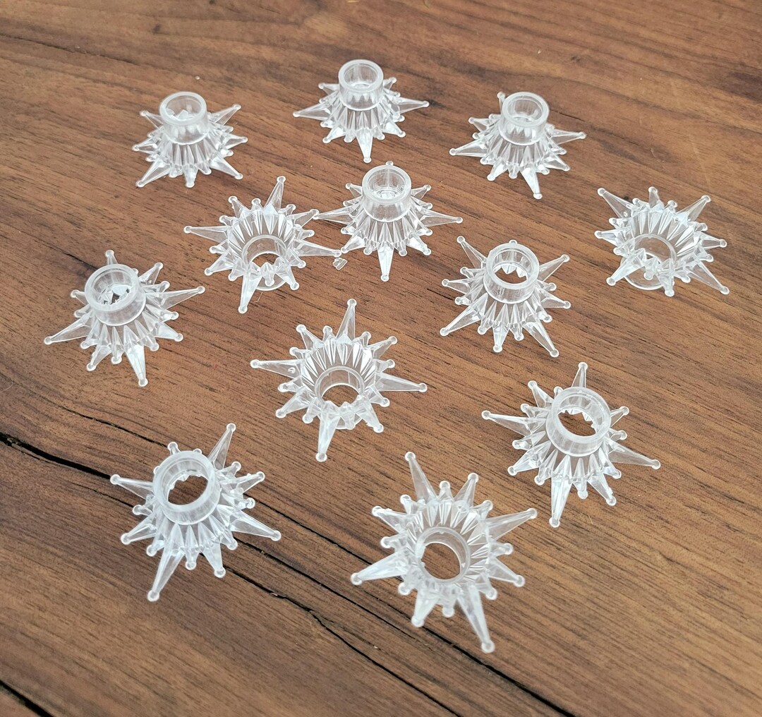 Vintage Clear Plastic Atomic Star Light Caps * Lot of 12 - Etsy