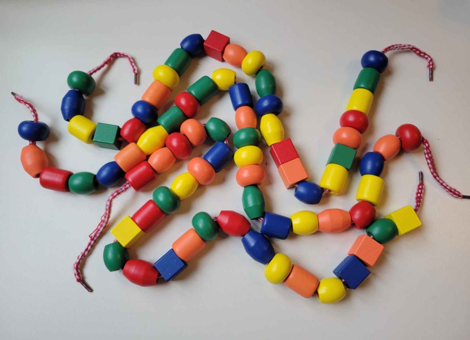 Jumbo Wood Beads and String for Children - Etsy
