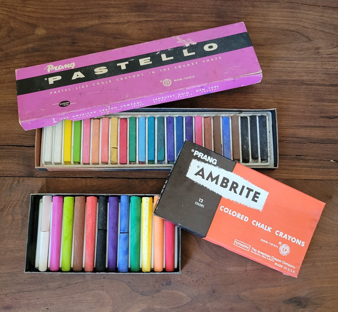 Vintage Prang Chalk Crayons * the American Crayon Company * Vintage Art ...