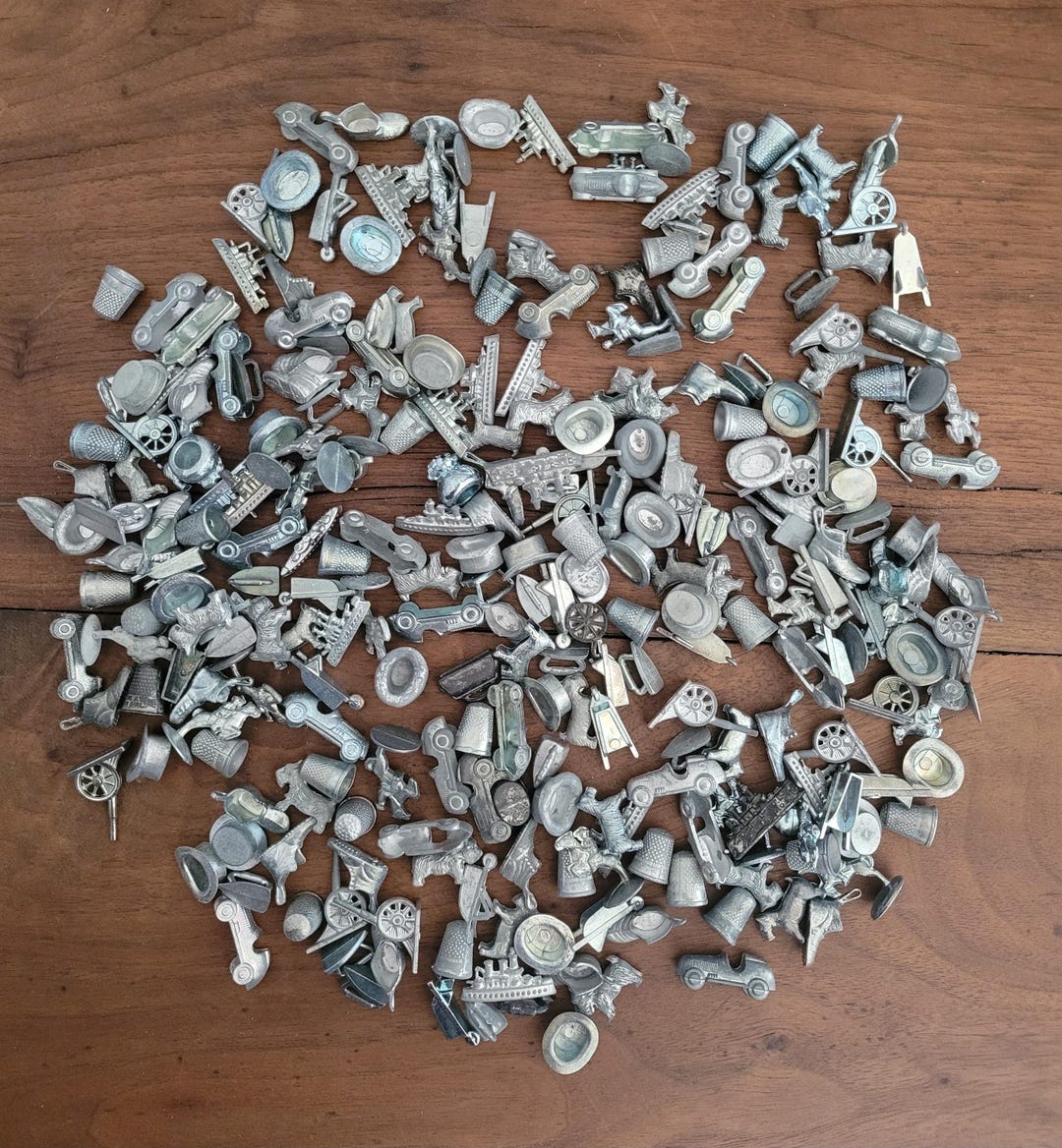 200 + Metal Monopoly Pieces / Tokens * Jewelry Making * Crafting * Art ...
