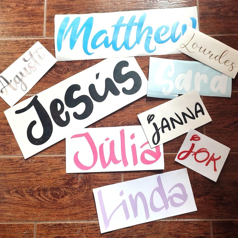 Calcomanías con nombre personalizadas - Etsy México