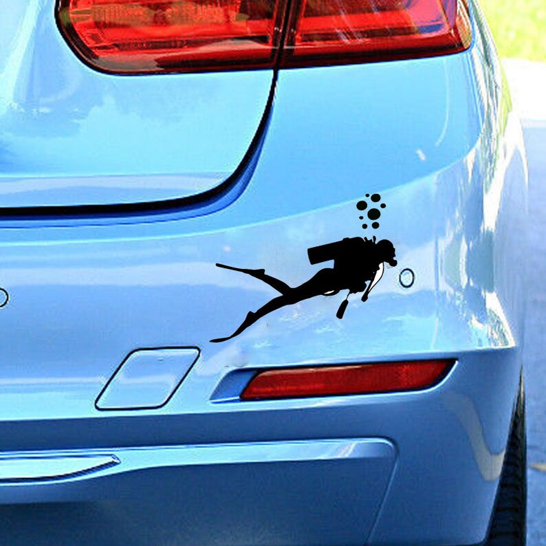 Scuba Diver Vinyl Sticker Decal - Etsy