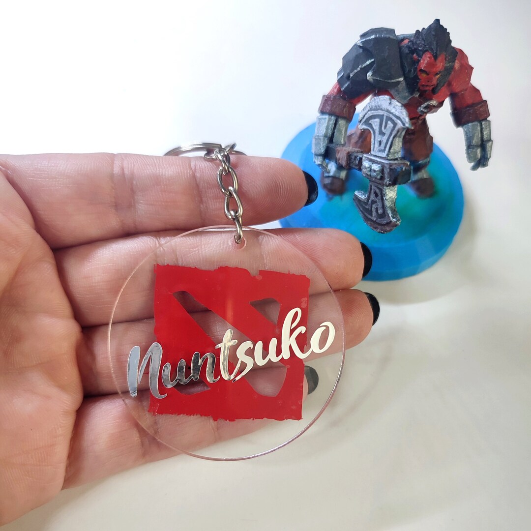 Keychain DOTA Logo, Keyring With Name Player - Etsy