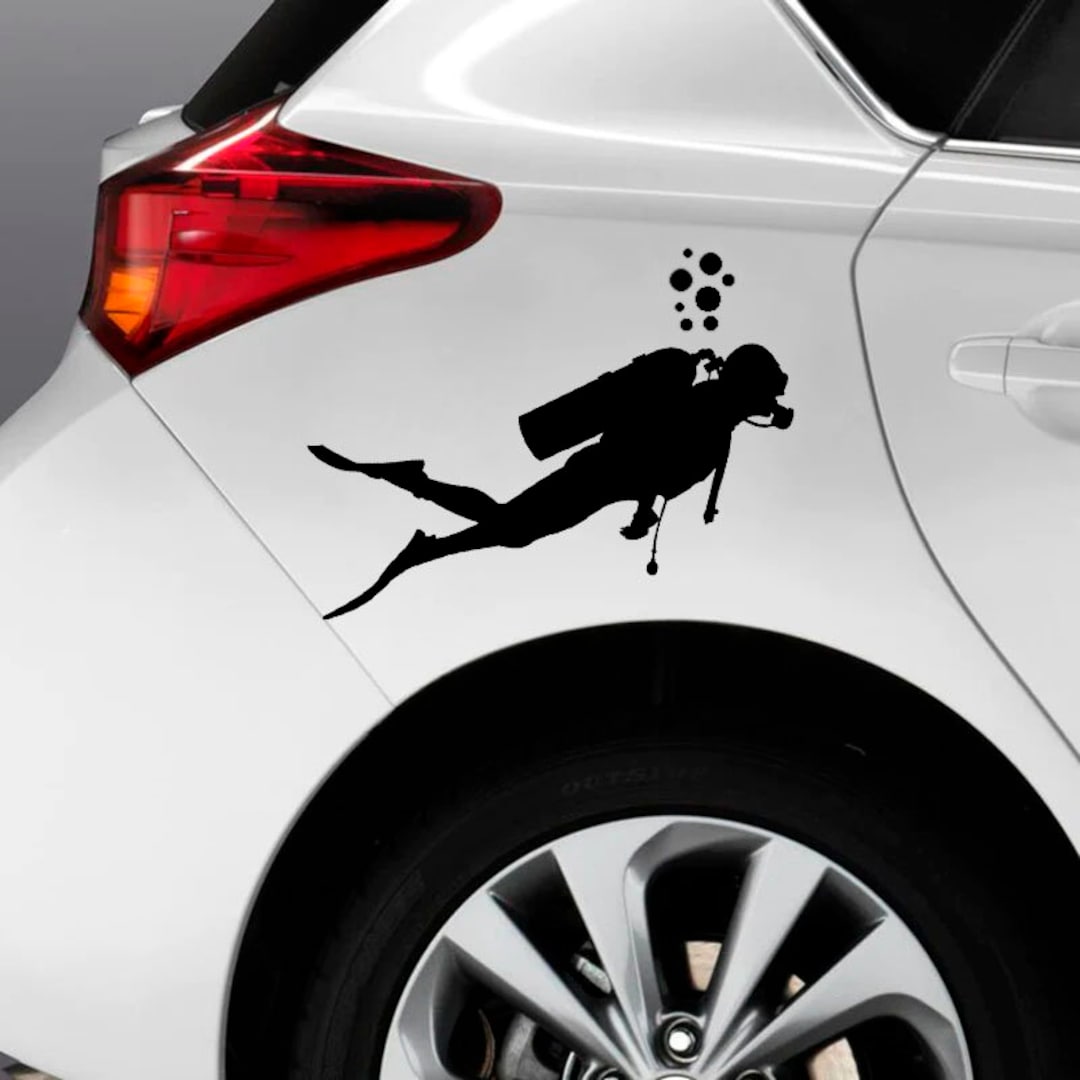 Scuba Diver Vinyl Sticker Decal - Etsy