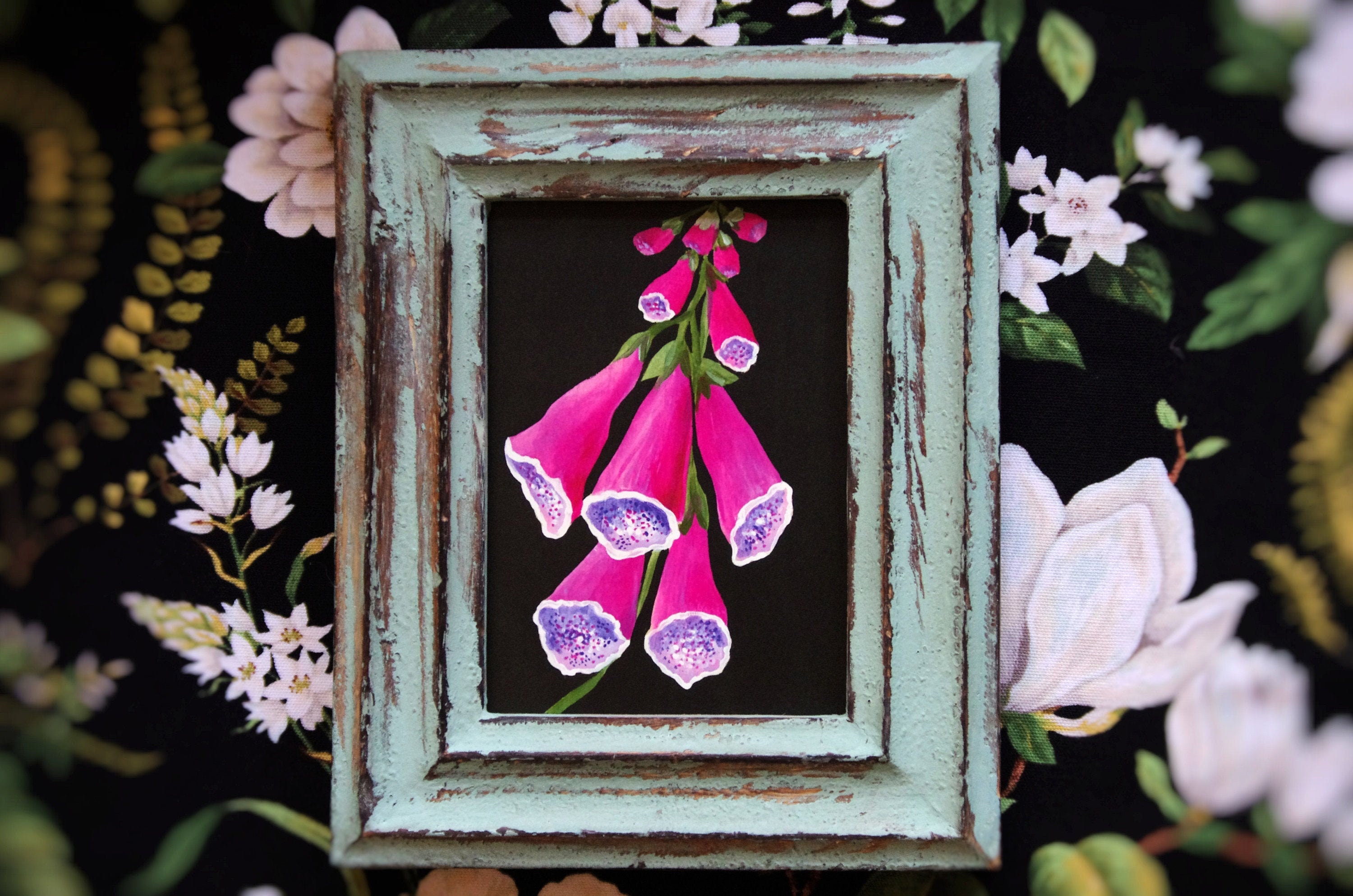 Foxglove Painting, Botanical Art, Art Print Magic Foxgloves, Digitalis ...