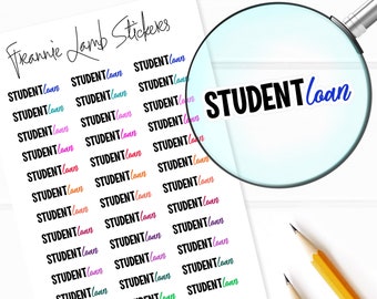 54 Cute Student Loan Planner Stickers - Etsy