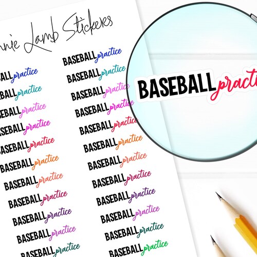 Happy Baseball Planner Stickers | Etsy