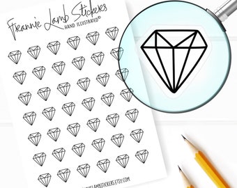 Diamond stickers | Etsy
