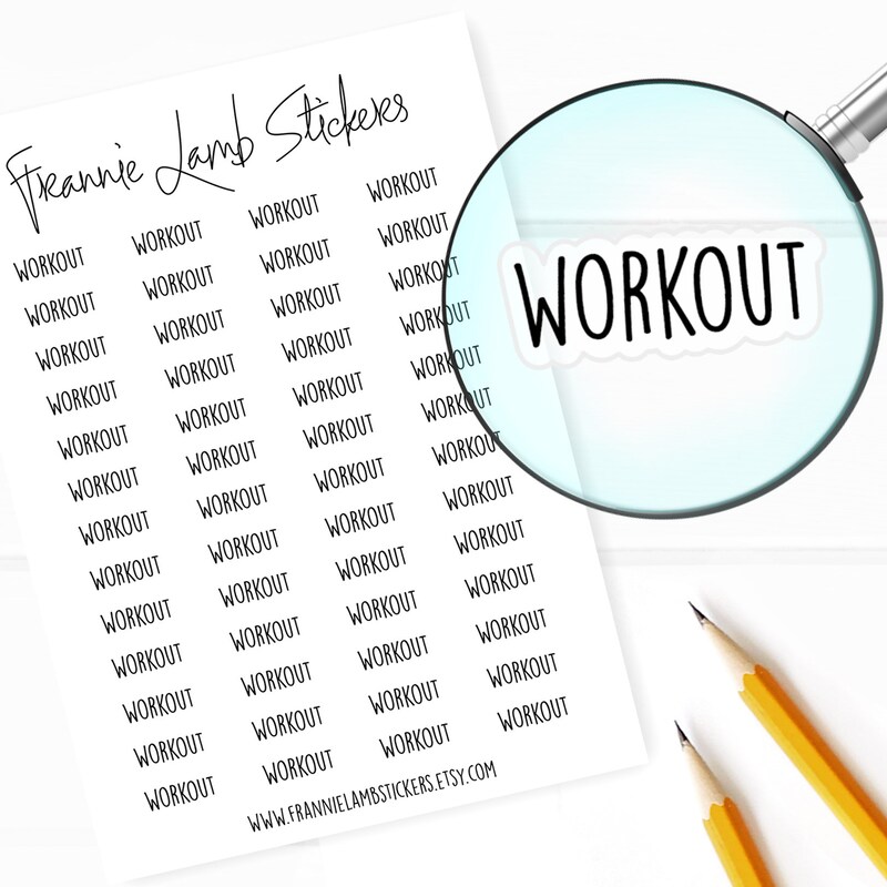 Workout Stickers - Etsy