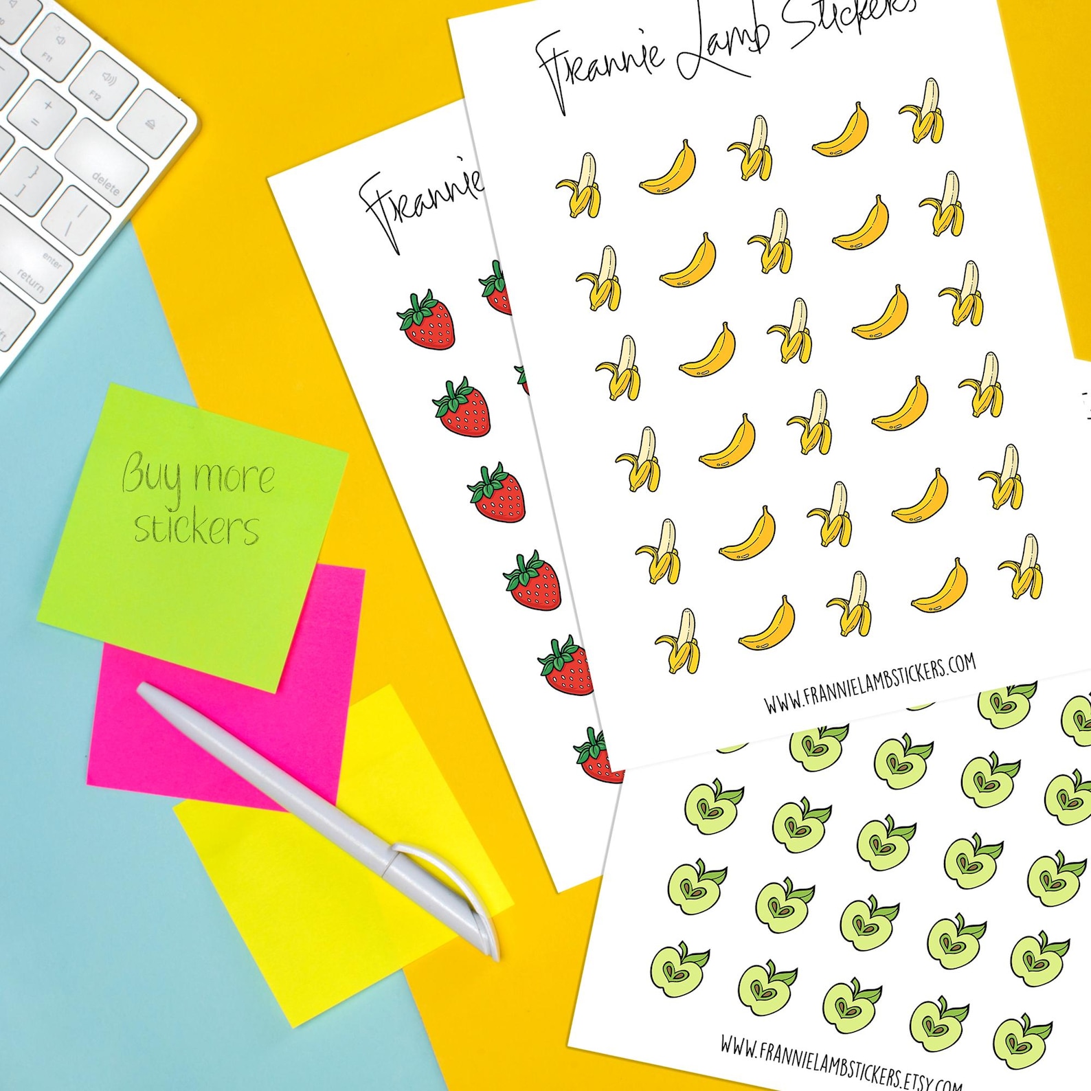 Watermelon Stickers (1/2" Each), Fruit Planner Stickers, Decorative ...