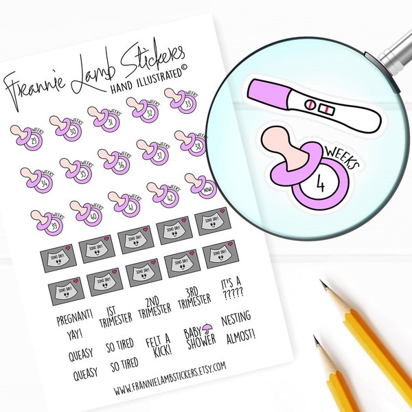 Pregnancy Stickers - Etsy