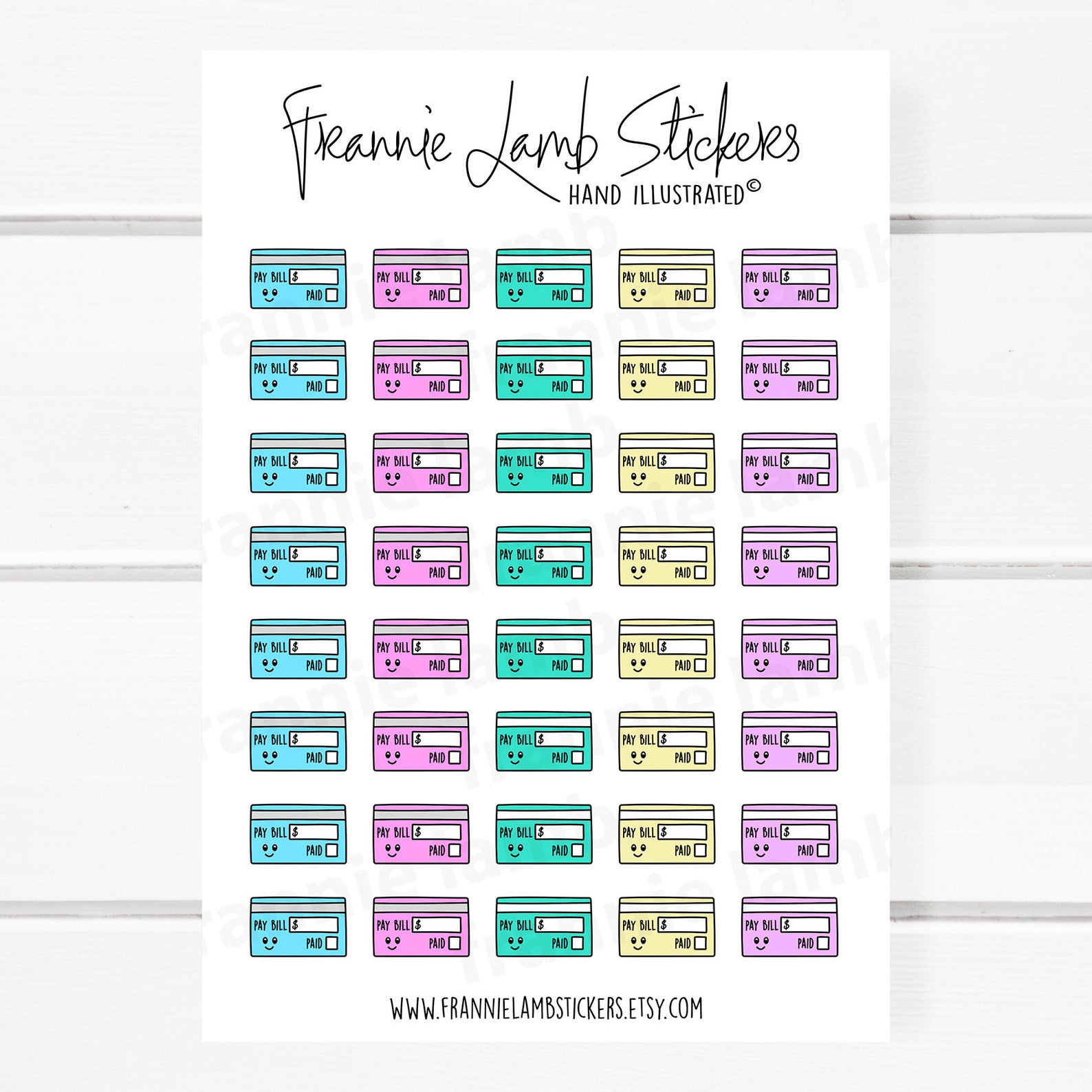 Credit Card Stickers 1/2 Each Planner Stickers - Etsy