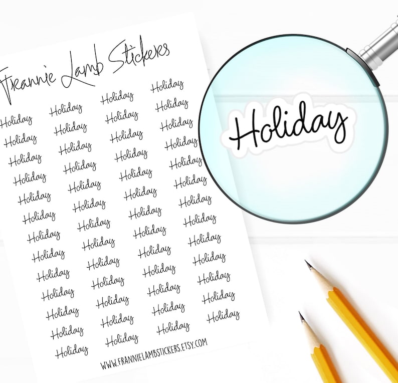 Holiday Planner Stickers 52 Labels for Planners Calendars - Etsy