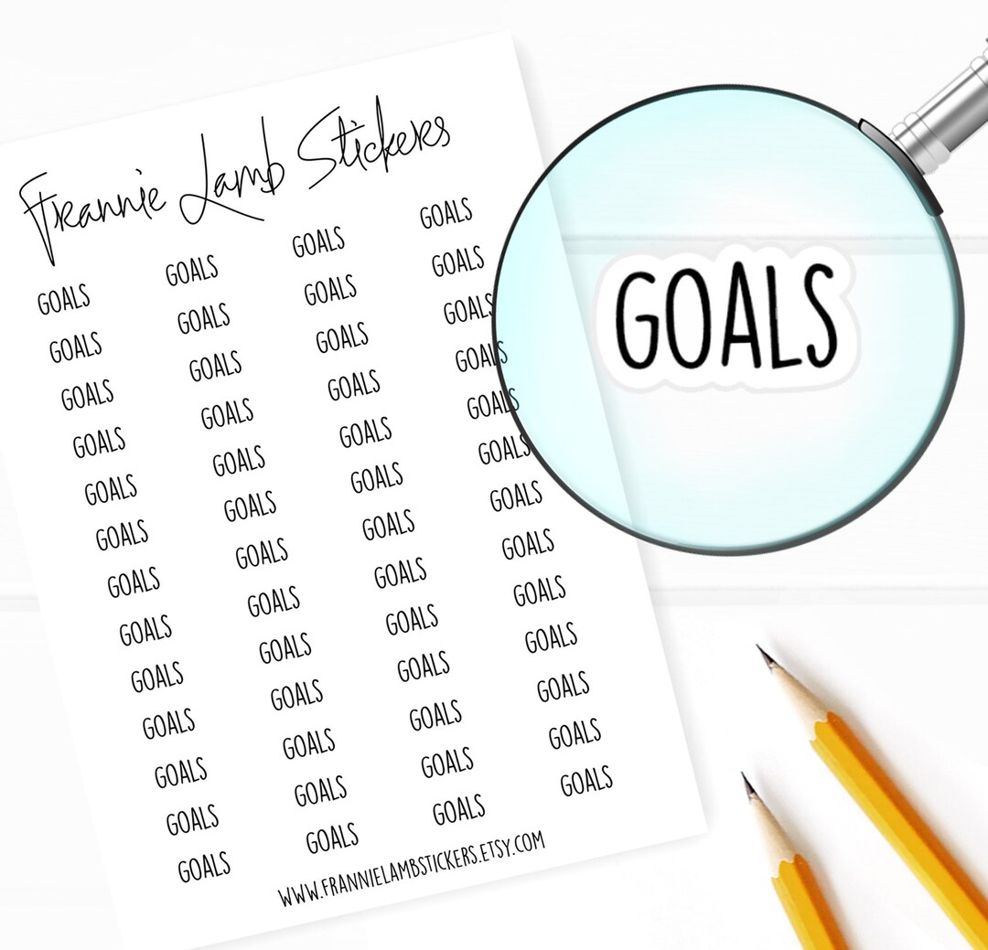 Goals Planner Stickers, 52 Labels for Planners, Calendars and More ...