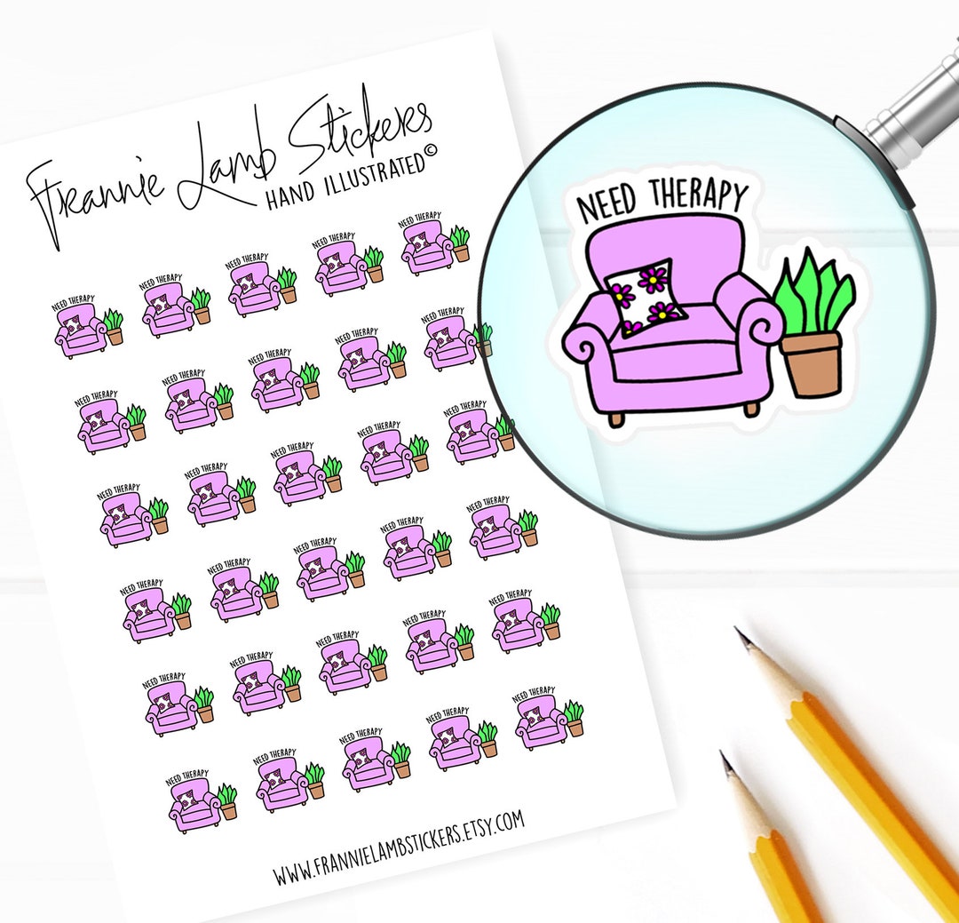 Therapy Reminder Stickers (1/2" Each), Therapy Appointment Planner ...