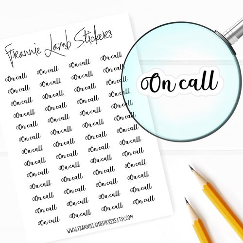 On Call Stickers 52 Labels for Planners Calendars and More - Etsy