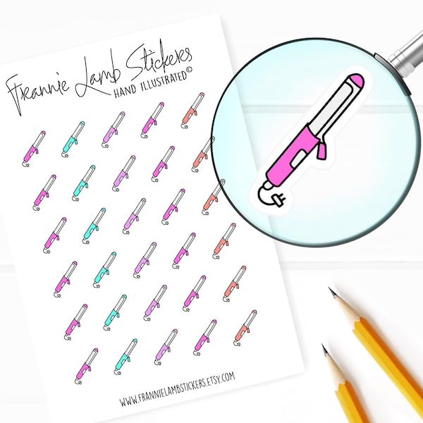 Curling Stickers - Etsy