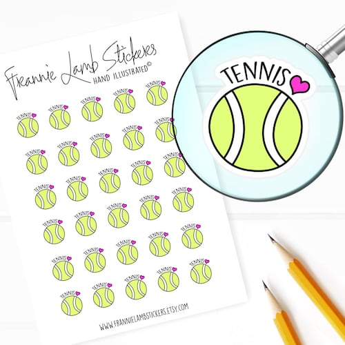 Custom Tennis Sticker Custom Sport Sticker Tennis Stickers | Etsy