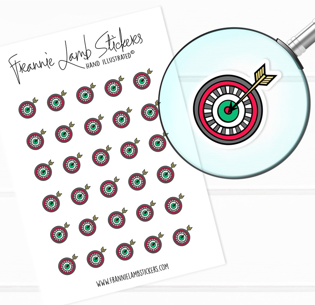 Dart Stickers (1/2" Each), Game Planner Stickers, Stickers for ...