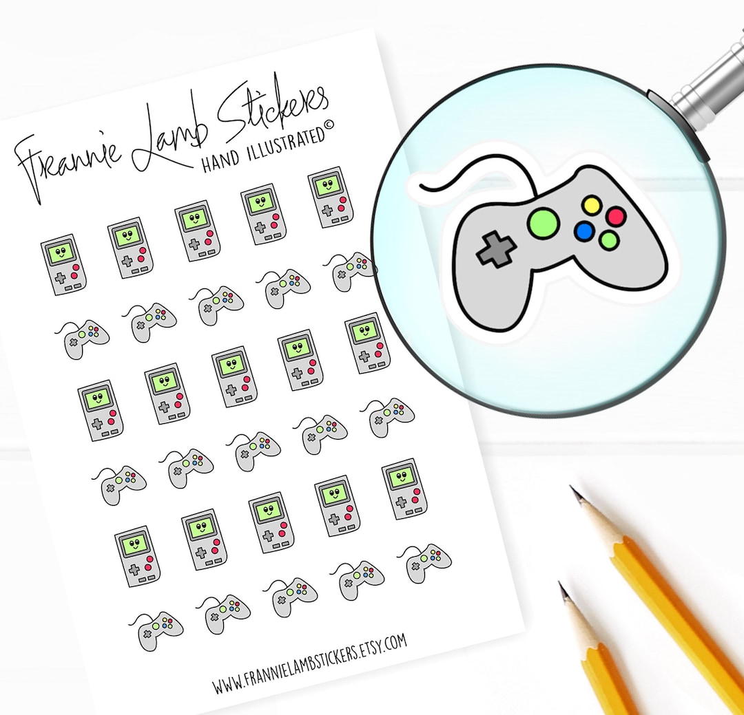 Gaming Stickers (1/2" Each), Sports Planner Stickers, Gameboy Stickers ...
