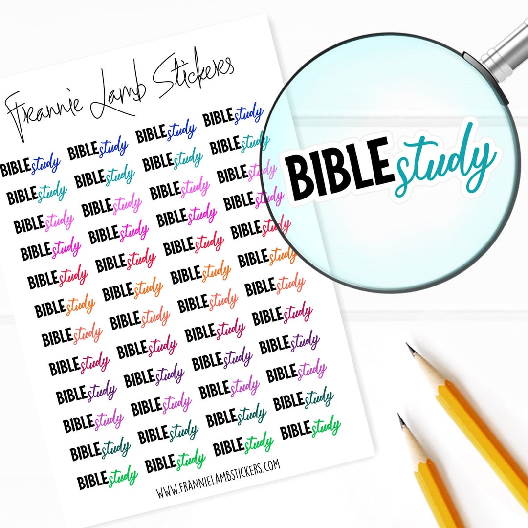 Bible Study Planner Stickers, 48 Labels for Planners, Calendars and ...