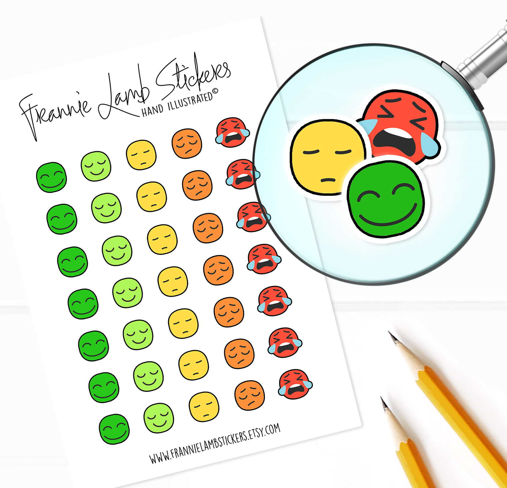 Emoji Stickers 1/2 Each Behavior Emoji Planner - Etsy