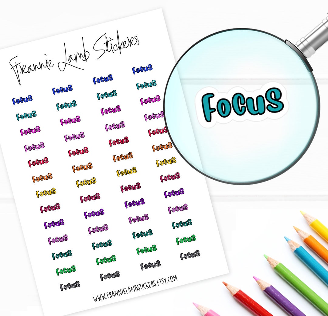 Focus Stickers/labels for Planners, Calendars & Folders, Choice of ...