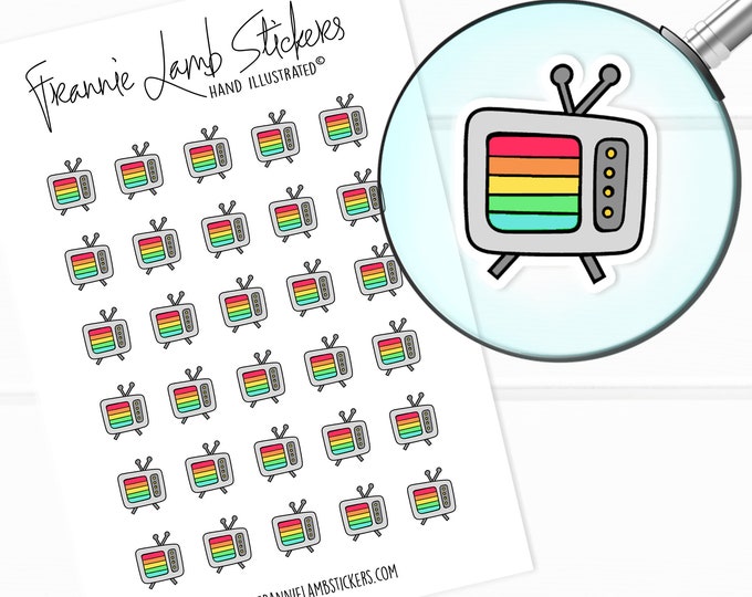 TV Planner Stickers, Blank Box Stickers, TV Stickers, Kawaii Stickers ...