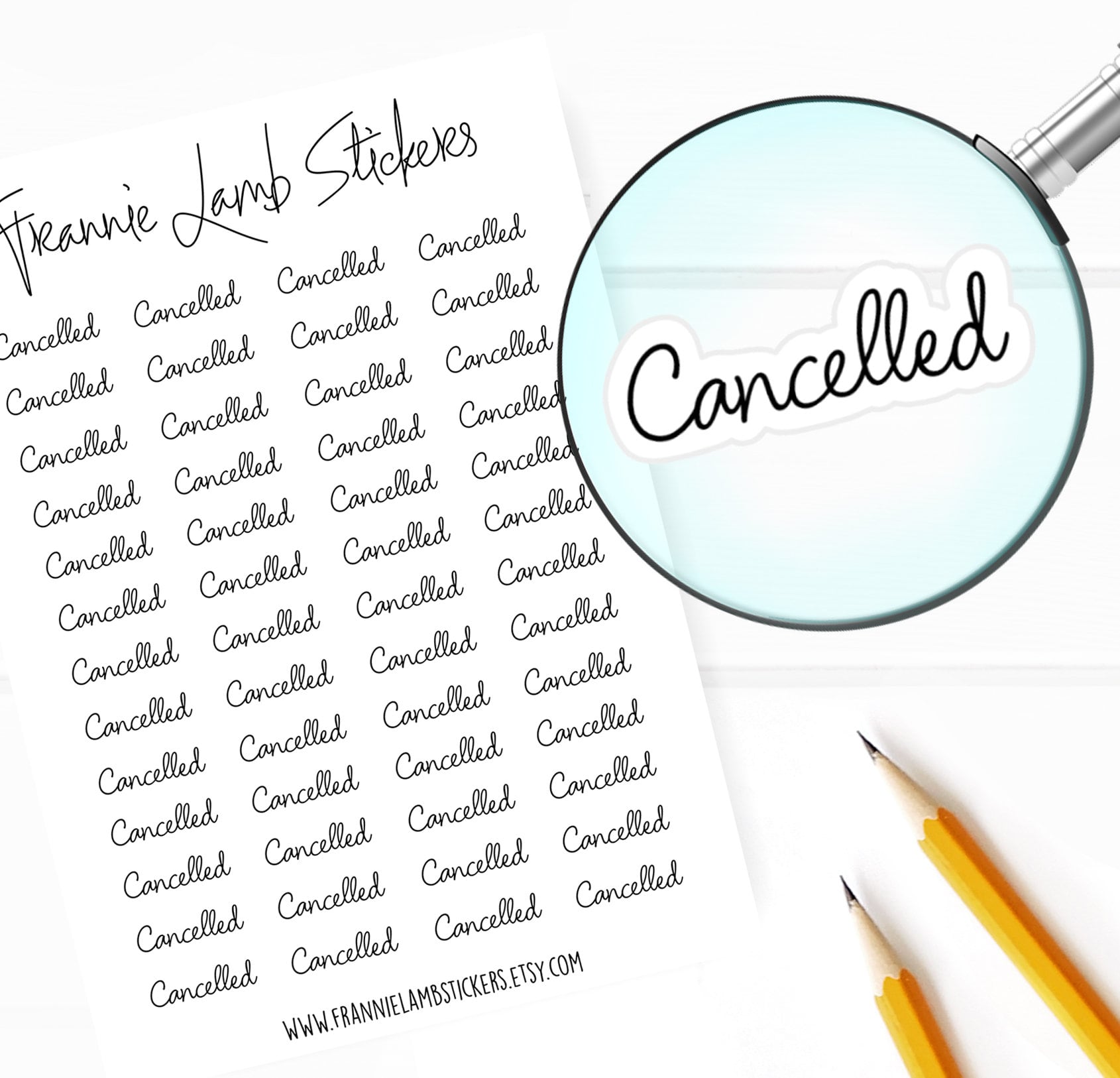 Cancelled Planner Stickers 52 Labels for Planners Calendars | Etsy