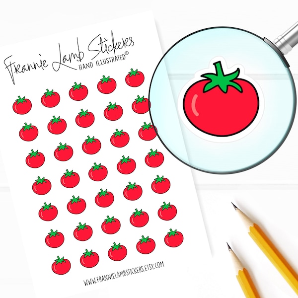 Tomato Stickers - Etsy