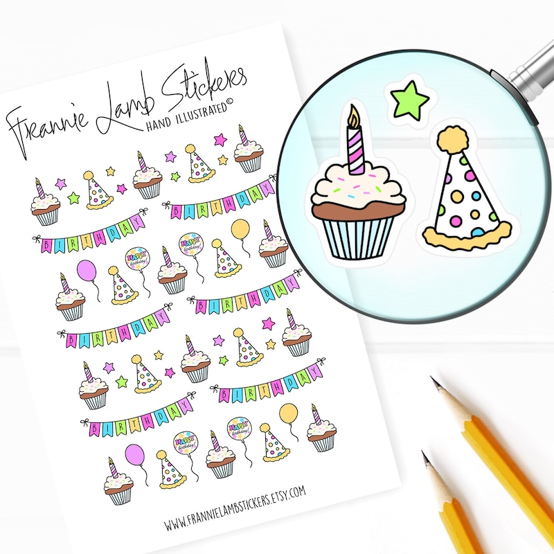 Birthday Planner Stickers - Etsy